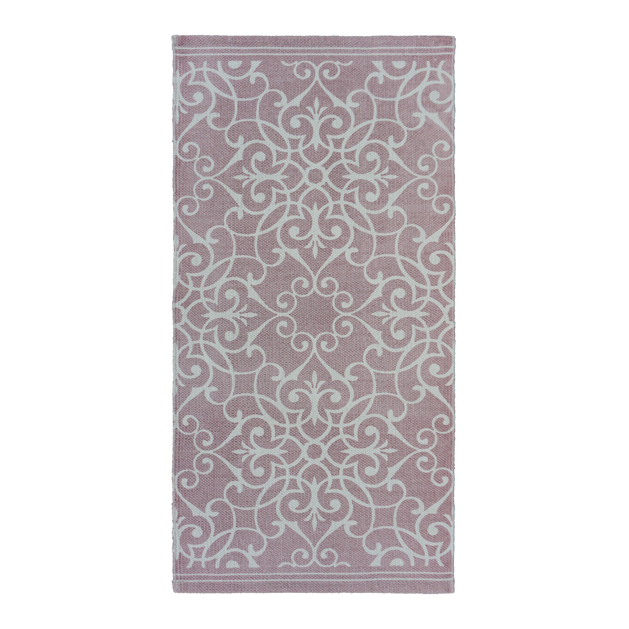 Ковер KREAFORTA Lessa 60x120 см хлопок цвет розовый