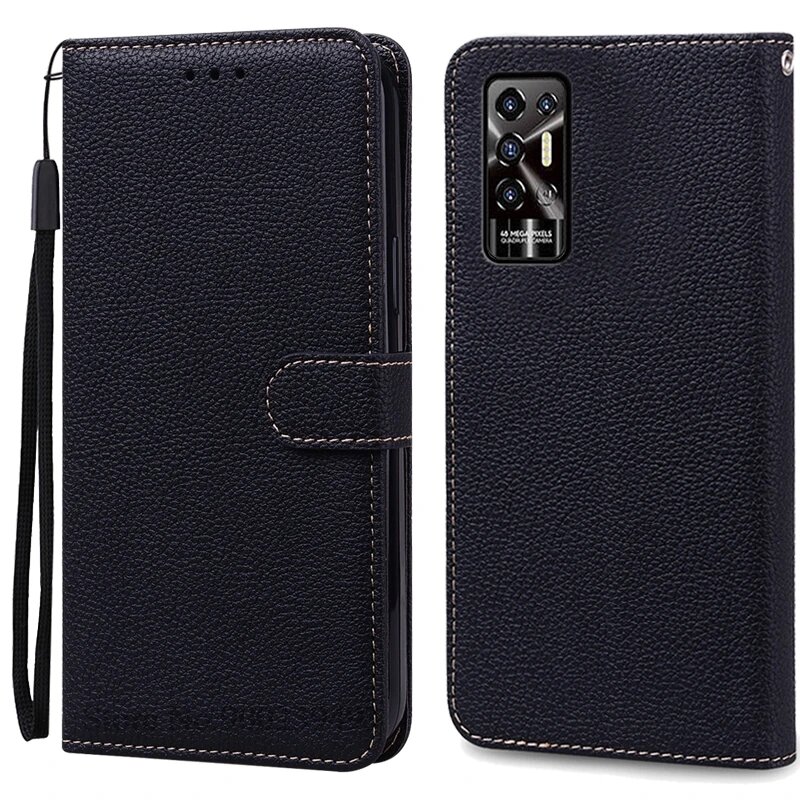 Чехол Pova 2 для Tecno Pova 2, кожаный откидной чехол-бумажник для Tecno Pova 2, чехол Черный, Black