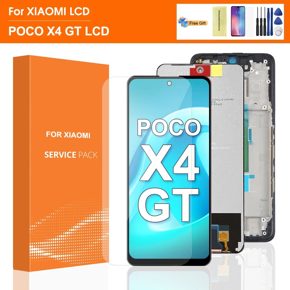 Дисплей для Xiaomi POCO X4 GT Black With Frame