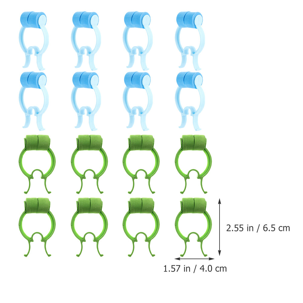 16 Шт Носовые Зажимы Из Пластика Для Дыхательной Гимнастики И Подъема Носа Размер 6.50X4.00X0.80Cm