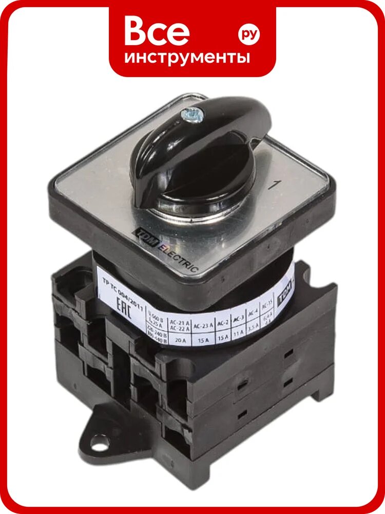 Кулачковый переключатель TDM ELECTRIC КПУ11Д-20/2098 (0-1 3р) SQ0715-0309