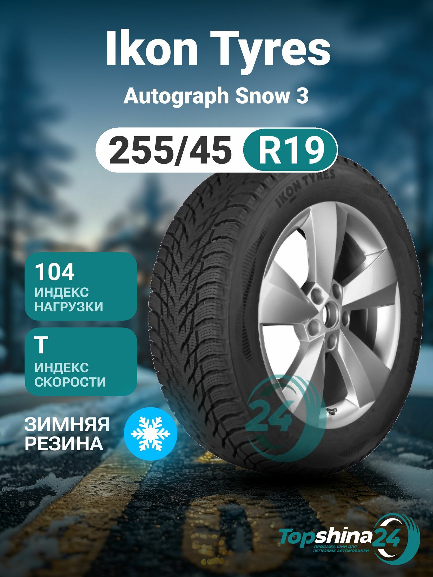 Шины зимние Ikon Tyres Autograph Snow 3 255/45 R19 T104