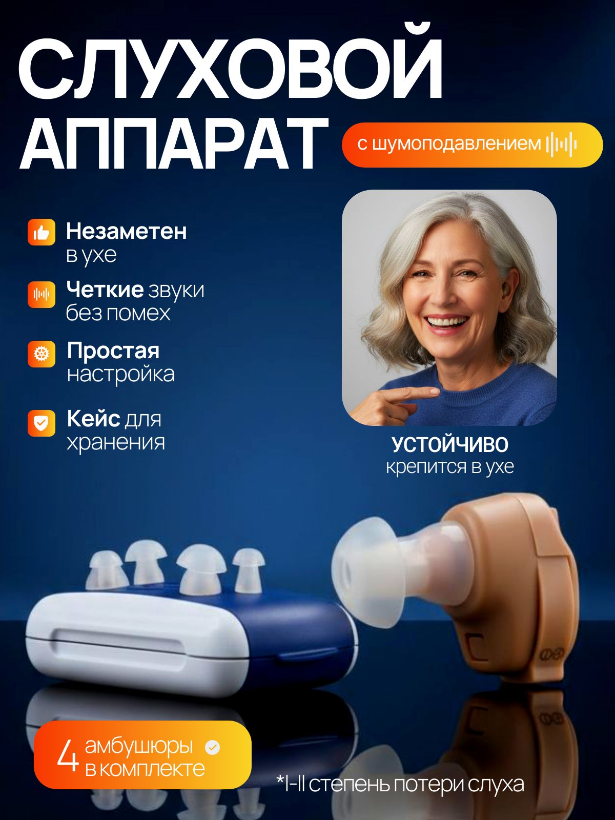 Слуховой аппарат для пожилых; усилитель слуха для пожилых