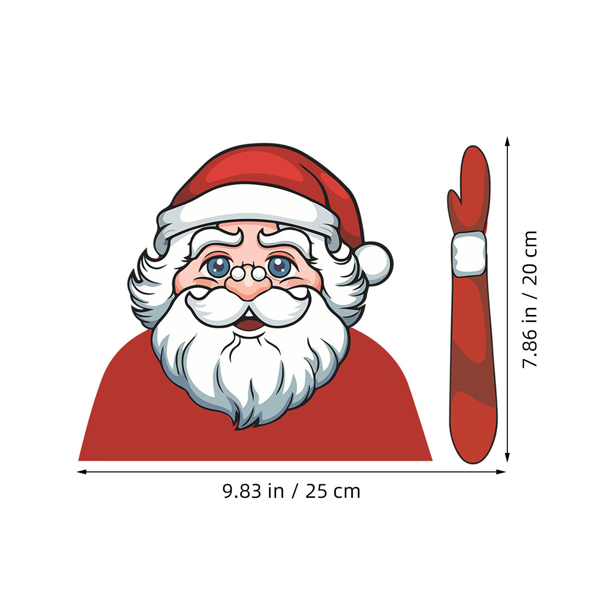 2 Набора Креативных Стикеров Для Дворников Santa Claus Универсальные Наклейки Для Украшения Авто Размер M Цвет Multi