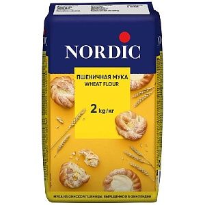 Мука NORDIC WHEAT FLOUR пшеничная высший сорт 2кг