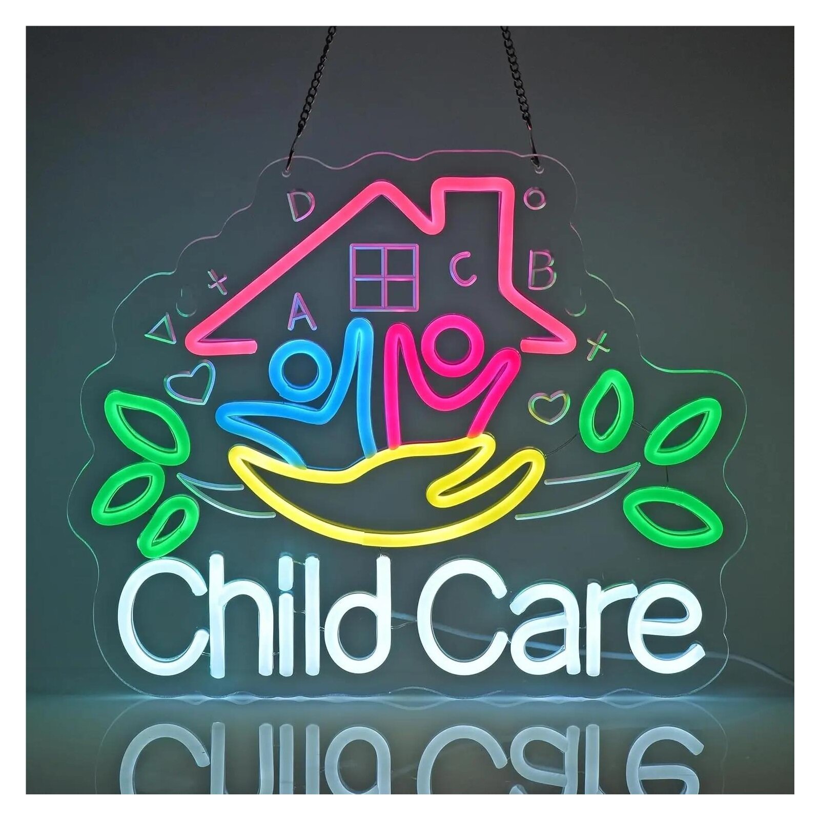 Child Care Неоновая Вывеска 39смx32см