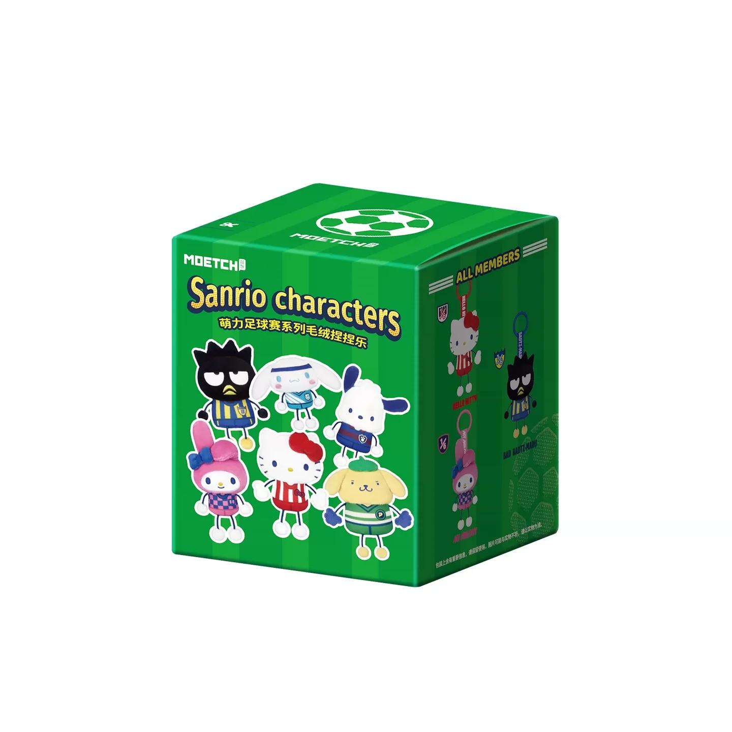 Плюшевый брелок Hello Kitty XO Cool Penguin Football Squishy Bandai, подвеска‑брелок для ключей, милый подарок
