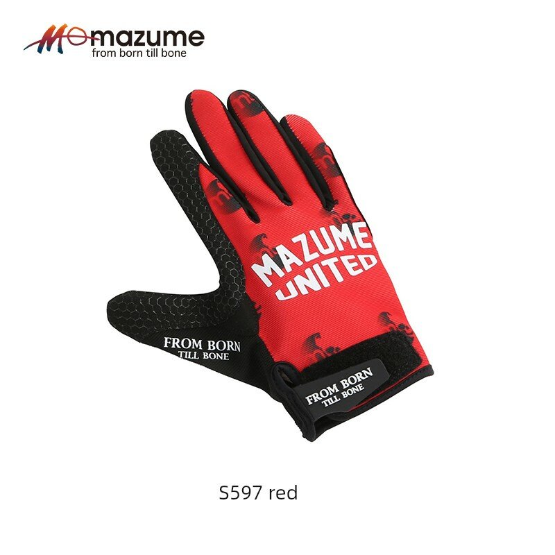 Mazume XL_S597 Полуфингерные рыболовные перчатки Красный Солнцезащита Антискользящие Дышащие для ловли на блесну