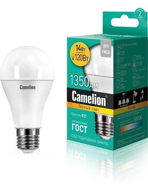 Лампа Camelion LED/14W-A60-3K/E27 10шт
