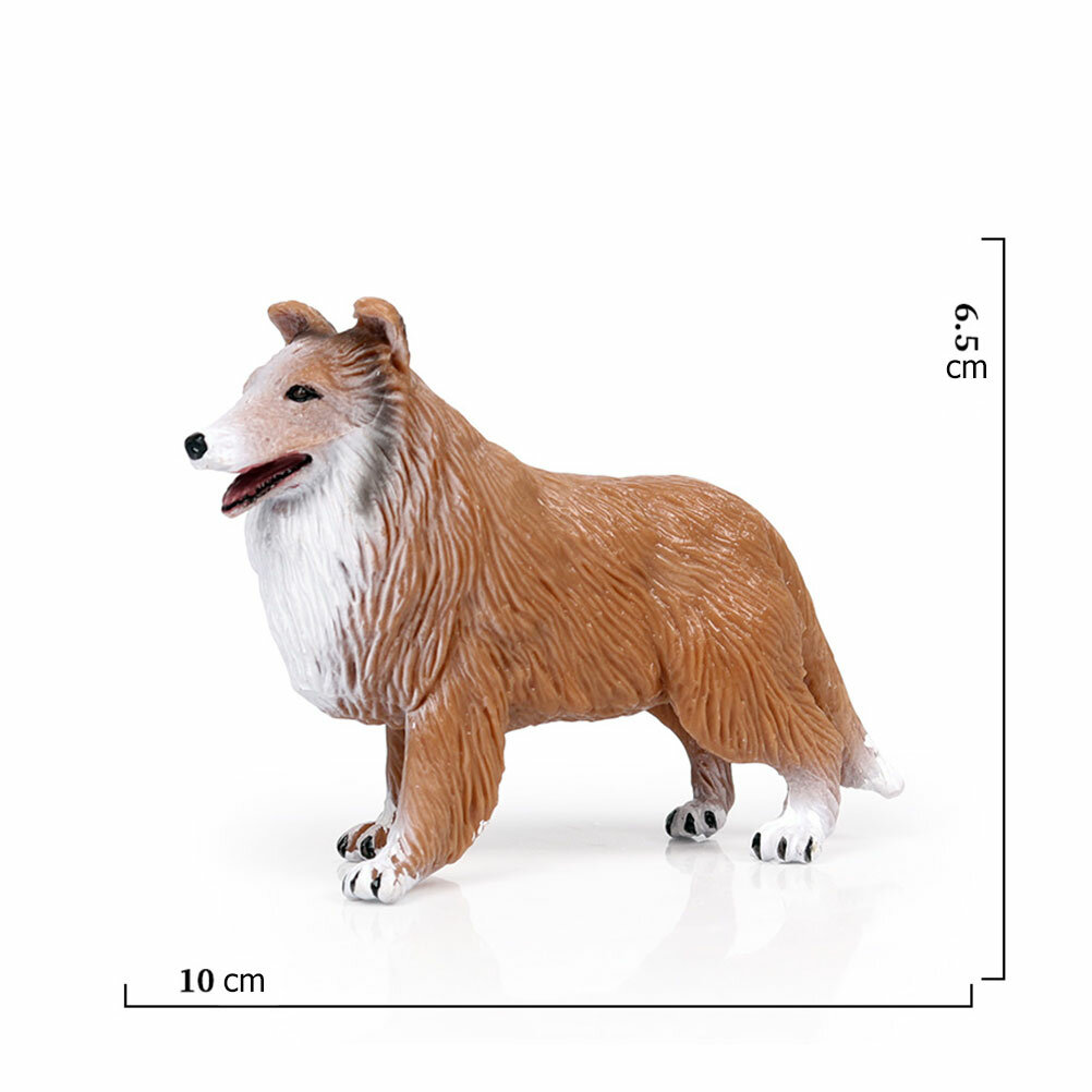 1 Штук Реалистичная Статуэтка Пса Колли Для Домашнего Убранства 10*6.5Cm