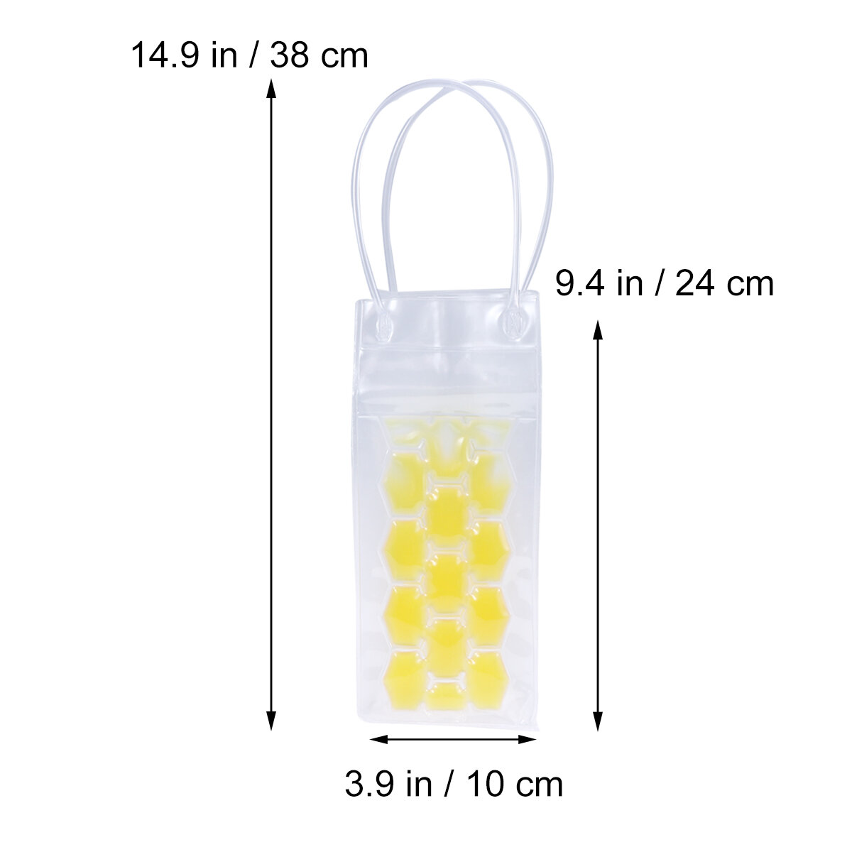 Сумка Для Охлаждения Бутылки Вина 750ML Желтого Цвета Размером 10.00X10.00X24.00CM