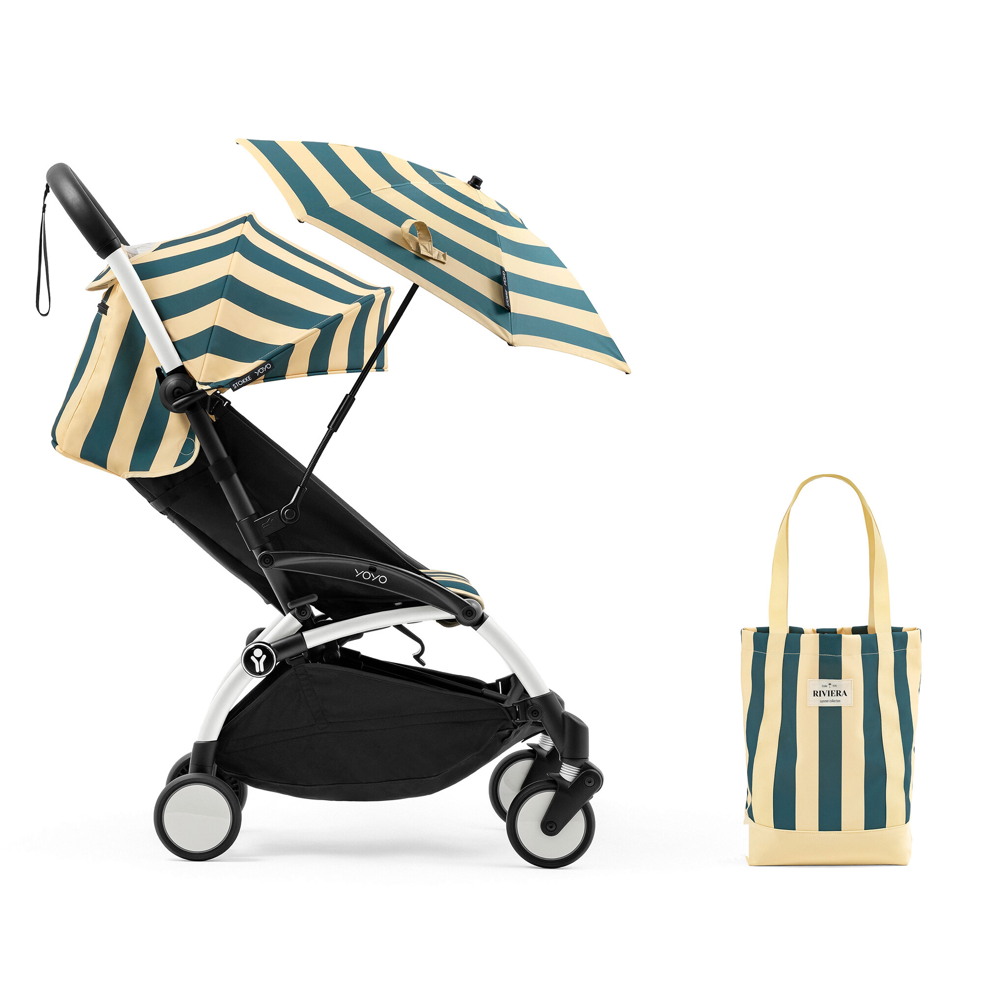 Прогулочная коляска Stokke YOYO 3 White 6+, цвет Riviera Monaco LE / SK (Монако / Летний набор)