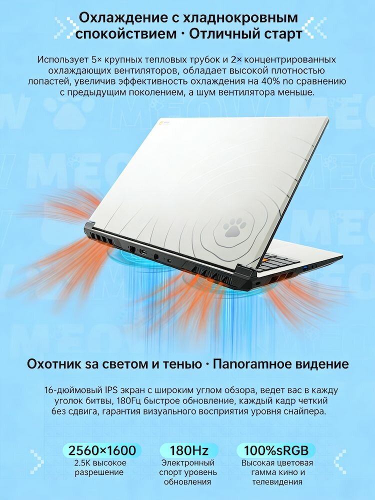 Игровой ноутбук Colorful R16Pro, R9-7845HX, RTX5070, 32ГБ/2ТБ, Русская раскладка — фото 1