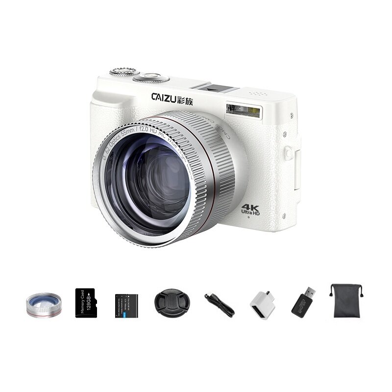 Цифровая беззеркальная камера унисекс Rainbow Clan C1, Cloud White[128G Internal Memory Card+Wide-Angle Lenses]Цифровая беззеркальная камера унисекс Rainbow Clan C1, Cloud White[128G Internal Memory Card+Wide-Angle Lenses]