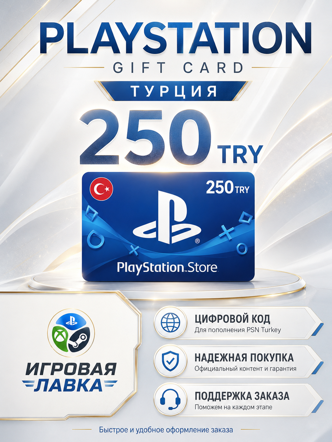 Карта пополнения Google Play 25 TRY Турция | Цифровой код