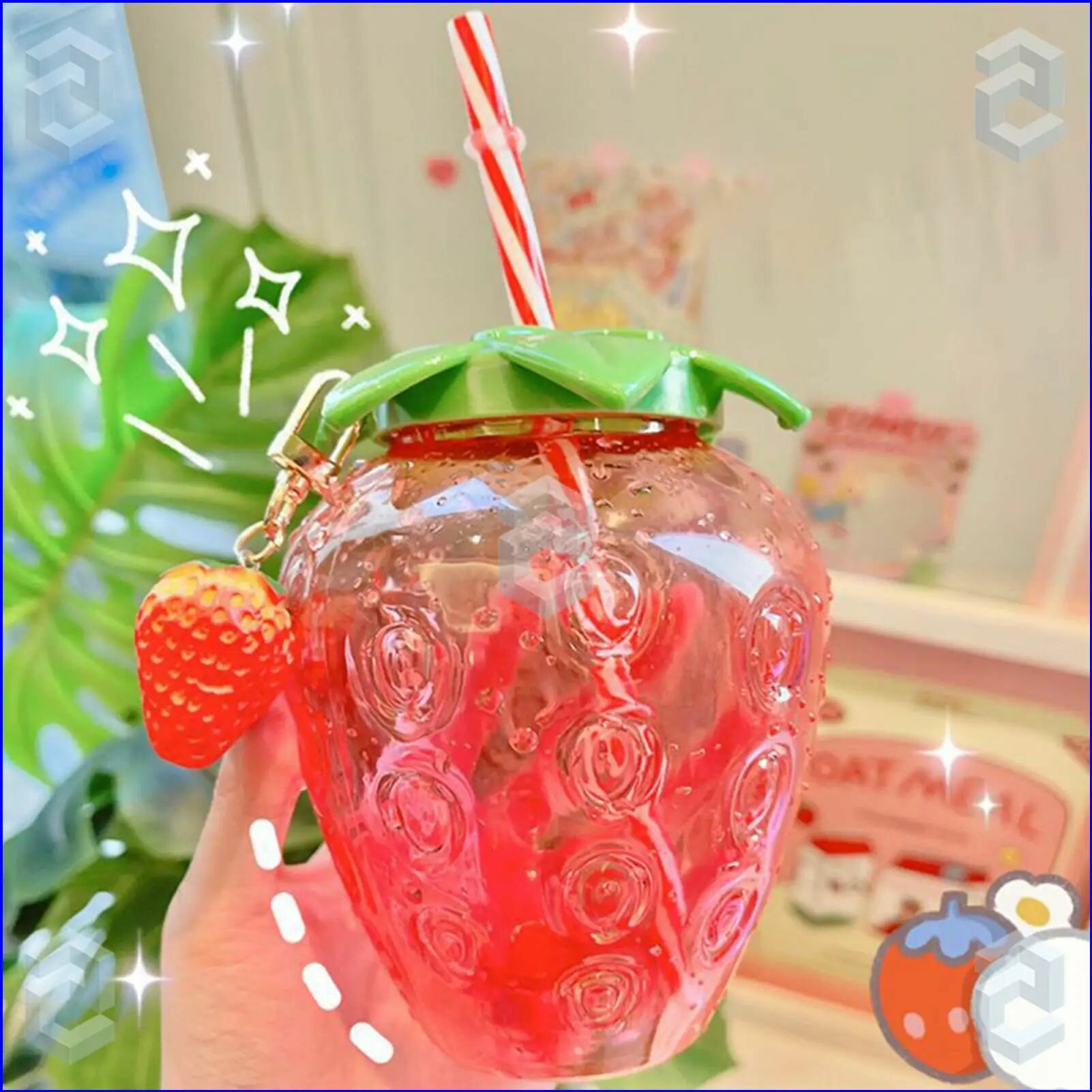 Кружка "клубника", 500 мл, 1 шт