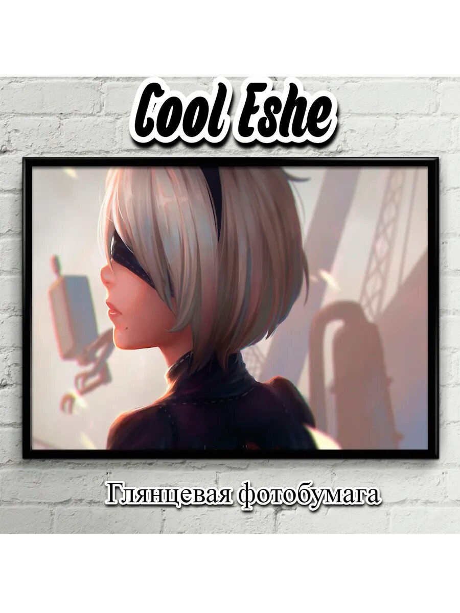 Плакат "android bandage yorha 2b square enix" А4
