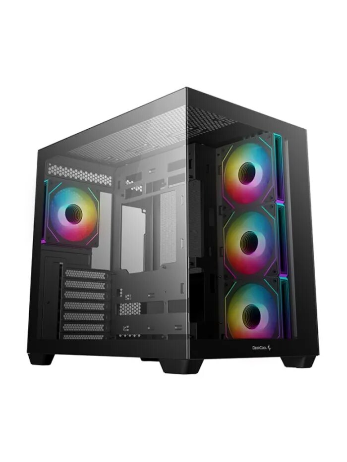 Корпус для ПК Deepcool CG530 4F черный, Mini Tower без блока питания