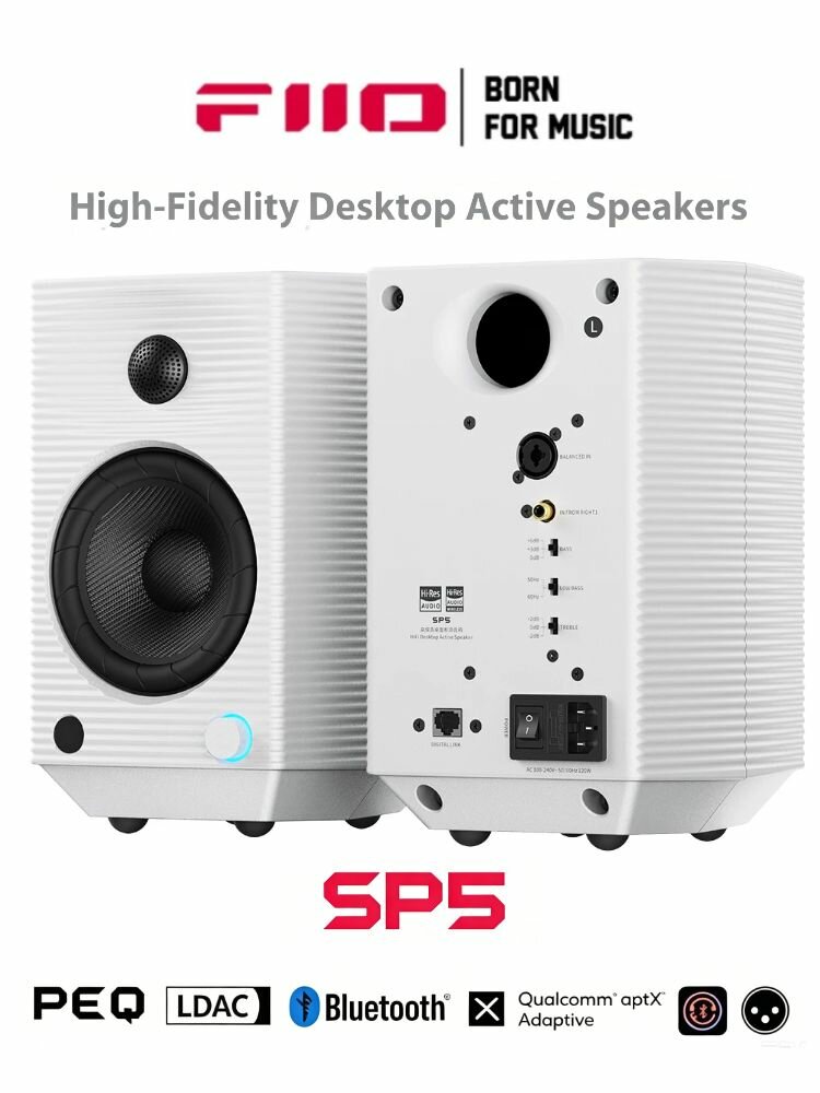 FIIO SP5 Bluetooth динамик высококлассный активный HIFI динамик 5,25 дюйм (ов) Музыкальный плеер для ПК