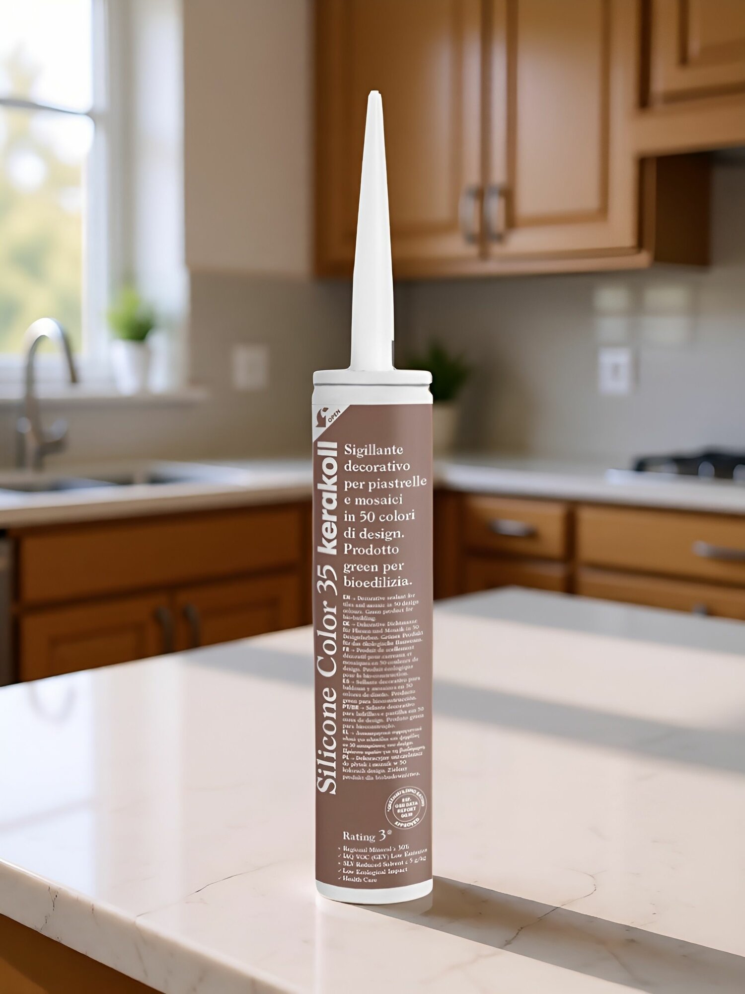 Декоративный клей-герметик Kerakoll Silicone Color №35 Красновато-Серый 310 мл