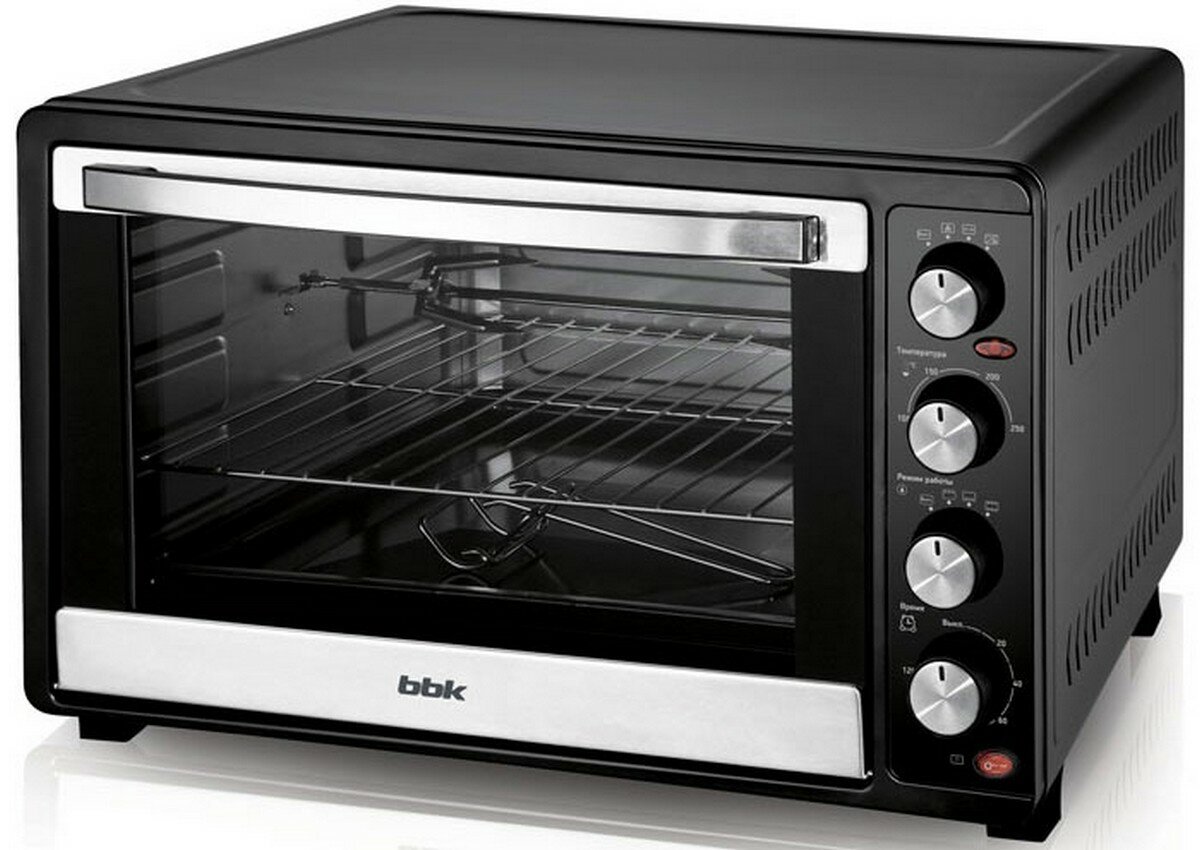Мини-печь BBK OE5562MC, 55 л объем, таймер, вертел, конвекция, черный