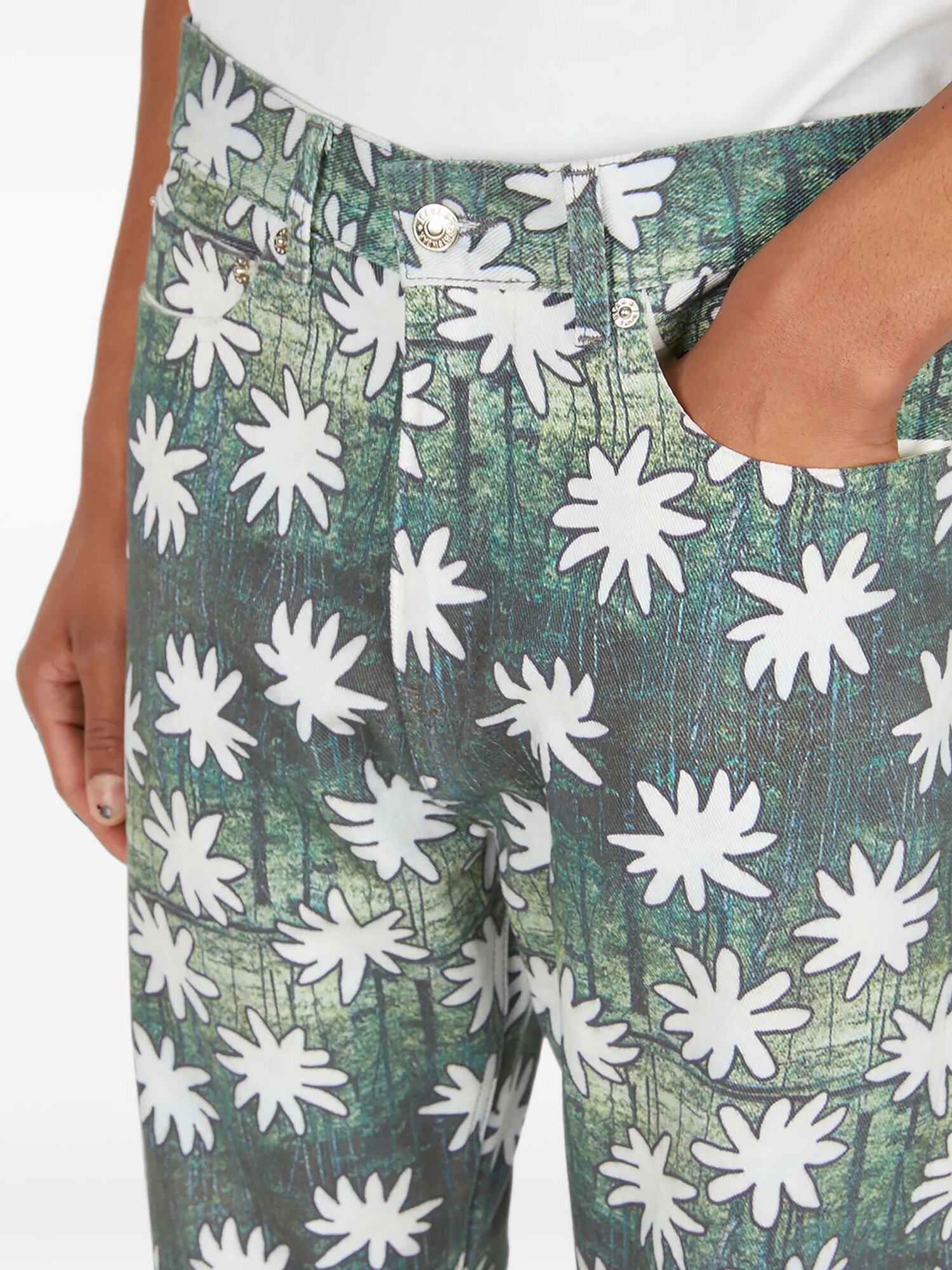 Джинсы  Flower graphic-print jeans, размер 32 — фото 1