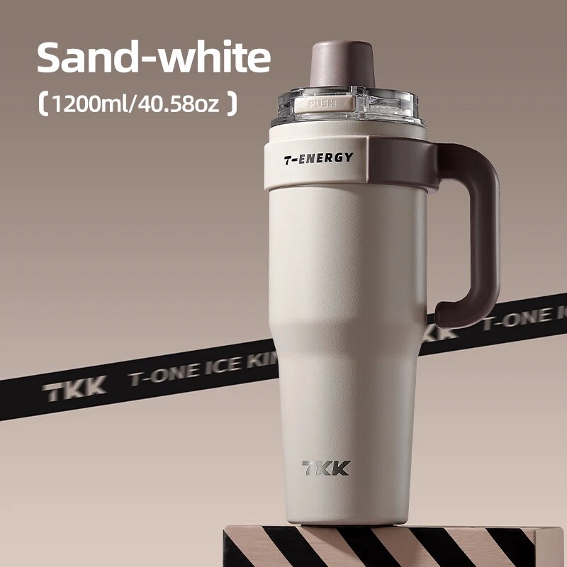 Термос TKK Sand-white 1200 мл, белый