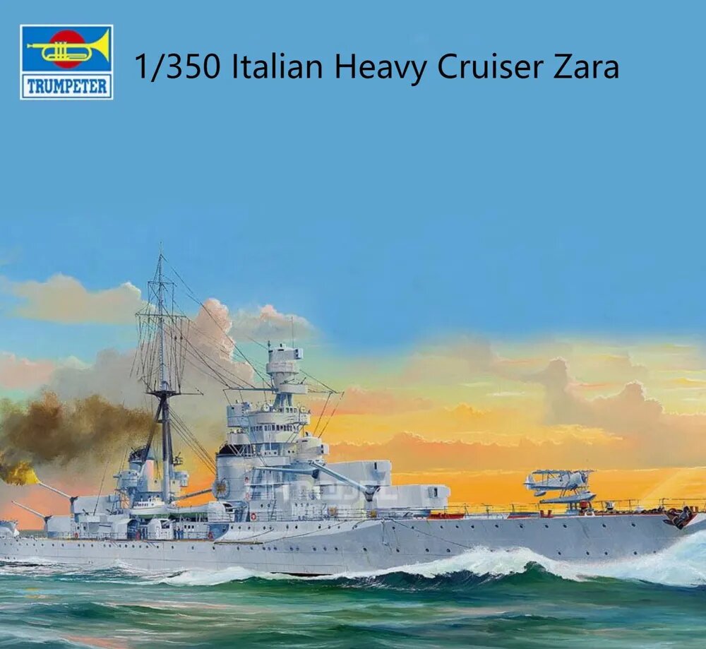 Trumpeter 1/350 05347 Итальянский тяжелый крейсер Zara сборная модель корабля