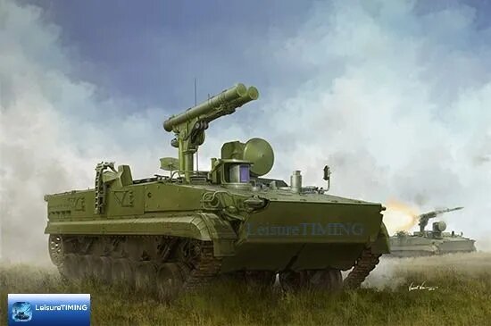 Trumpeter 09551, масштаб 1/35, российский противотанковый комплекс 9P157-2 Хризантема-С