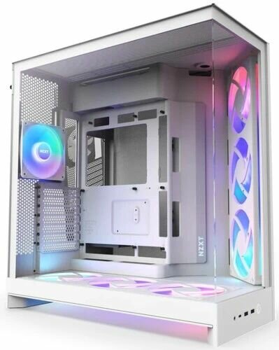 Компьютерный корпус NZXT H9 Flow RGB+ (2025) (CM-H92FW-P1) белый - Midi Tower, E-ATX, USB 3.2 Gen 1 Type-A, USB 3.2 Gen 2x2 Type-C
