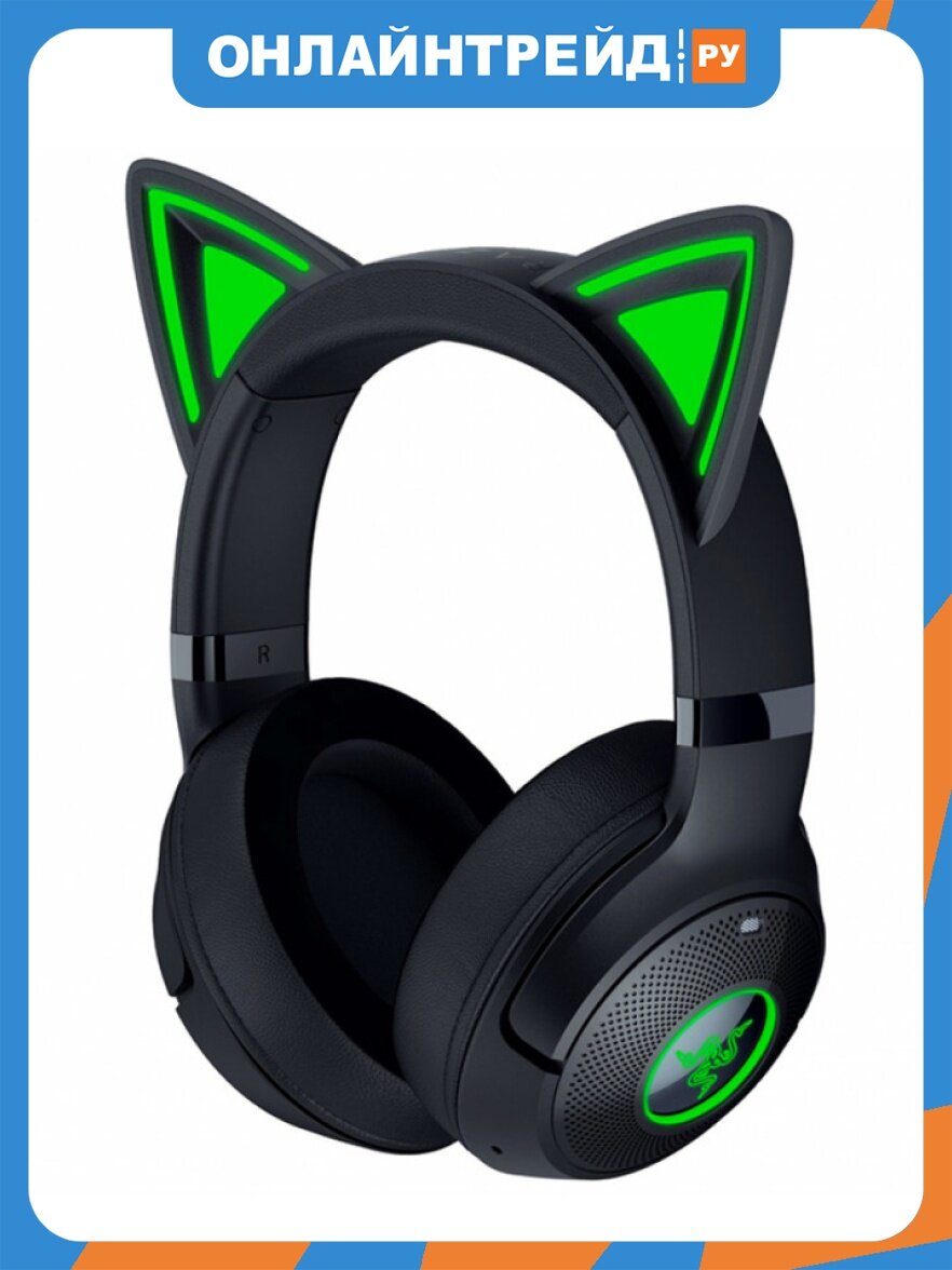 Игровые наушники Razer Kraken Kitty V2 BT, беспроводные (Bluetooth), черный