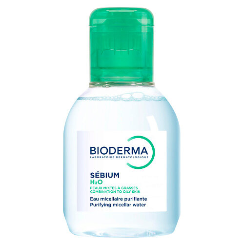 BIODERMA Мицеллярная вода очищающая для жирной и проблемной кожи лица Sebium H2O, 100 мл