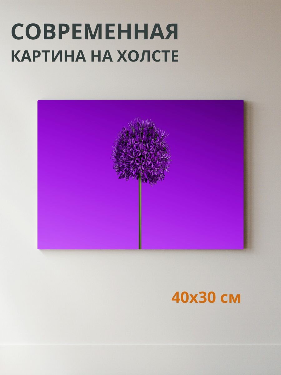 Картина на холсте Цветы 40x30 см