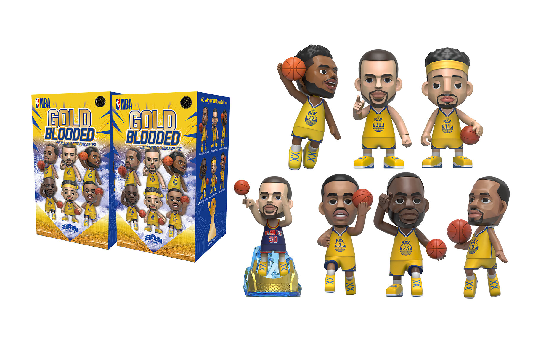 Фигурка игрока НБА AcePlayer x NBA Gold Lineage, Golden State Warriors Collection Splash Brothers, Two single boxes (random style)