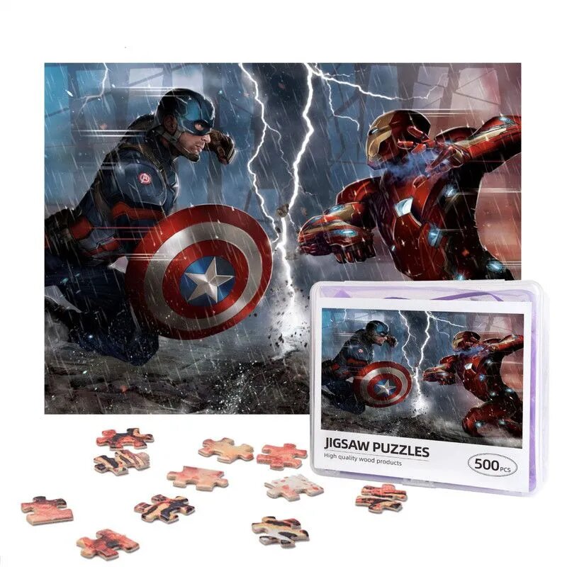 Iron Man Деревянный пазл Марвел Деревянные пазлы Железный человек Marvel