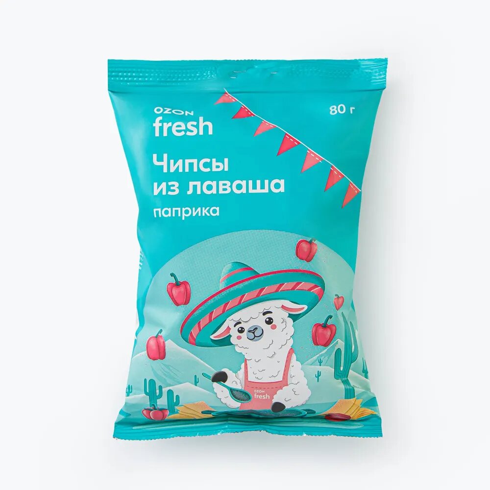 Чипсы из лаваша со вкусом паприки 80 г, Ozon fresh