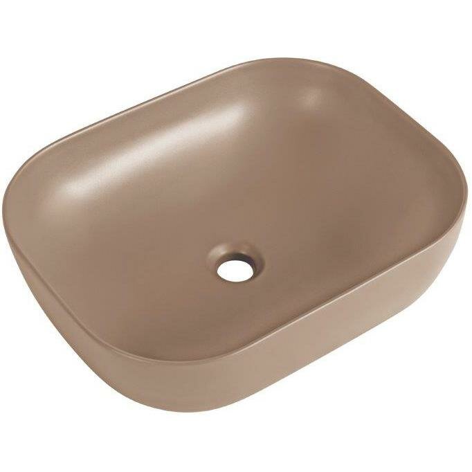 Раковина накладная BelBagno 50 BB1302-H316 Бежевая матовая, фаянс