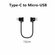 Кабель Type-C to Micro-USB 15см
