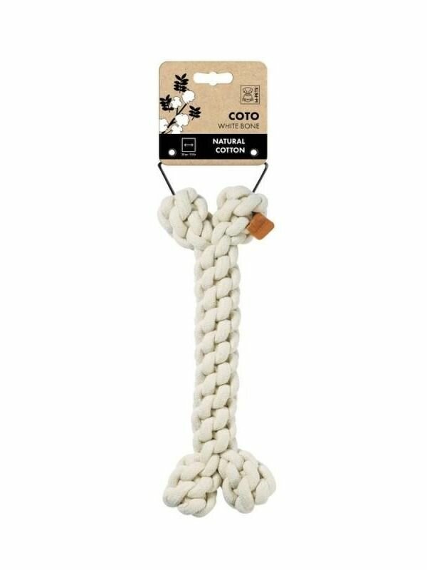 M-PETS Игрушка для собак сото косточка белая 30см (хлопок)