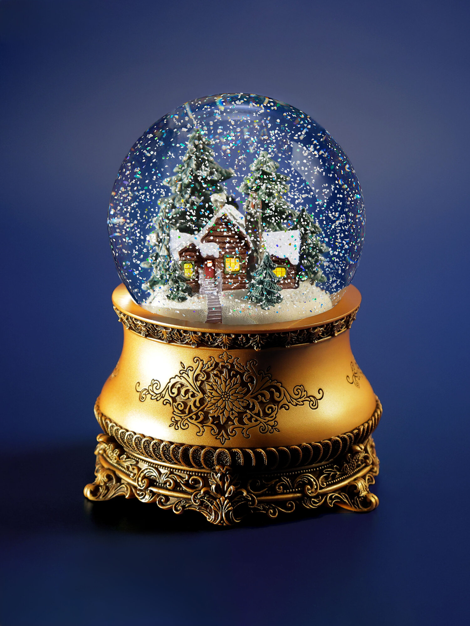 Снежный шар Glassglobe "Старый дом" 10 cm, стекло