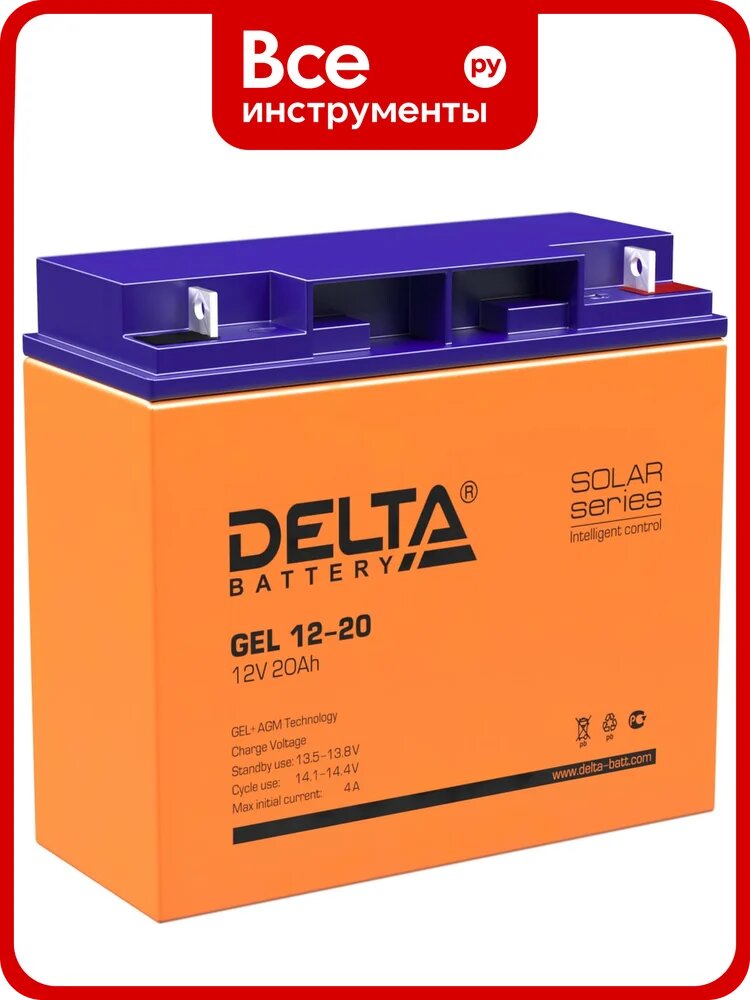 Батарея аккумуляторная Delta GEL 12-20