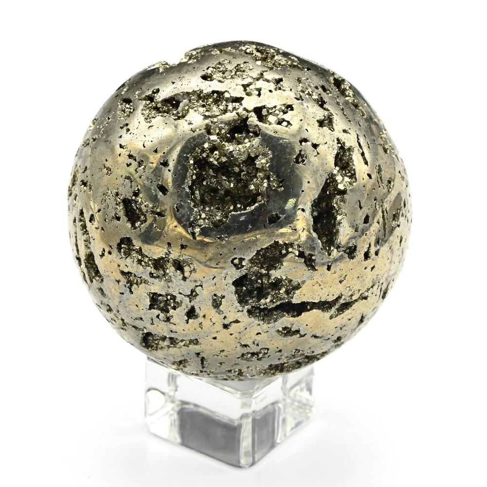 Шар из пирита Искра 61мм, 467г (43-32)