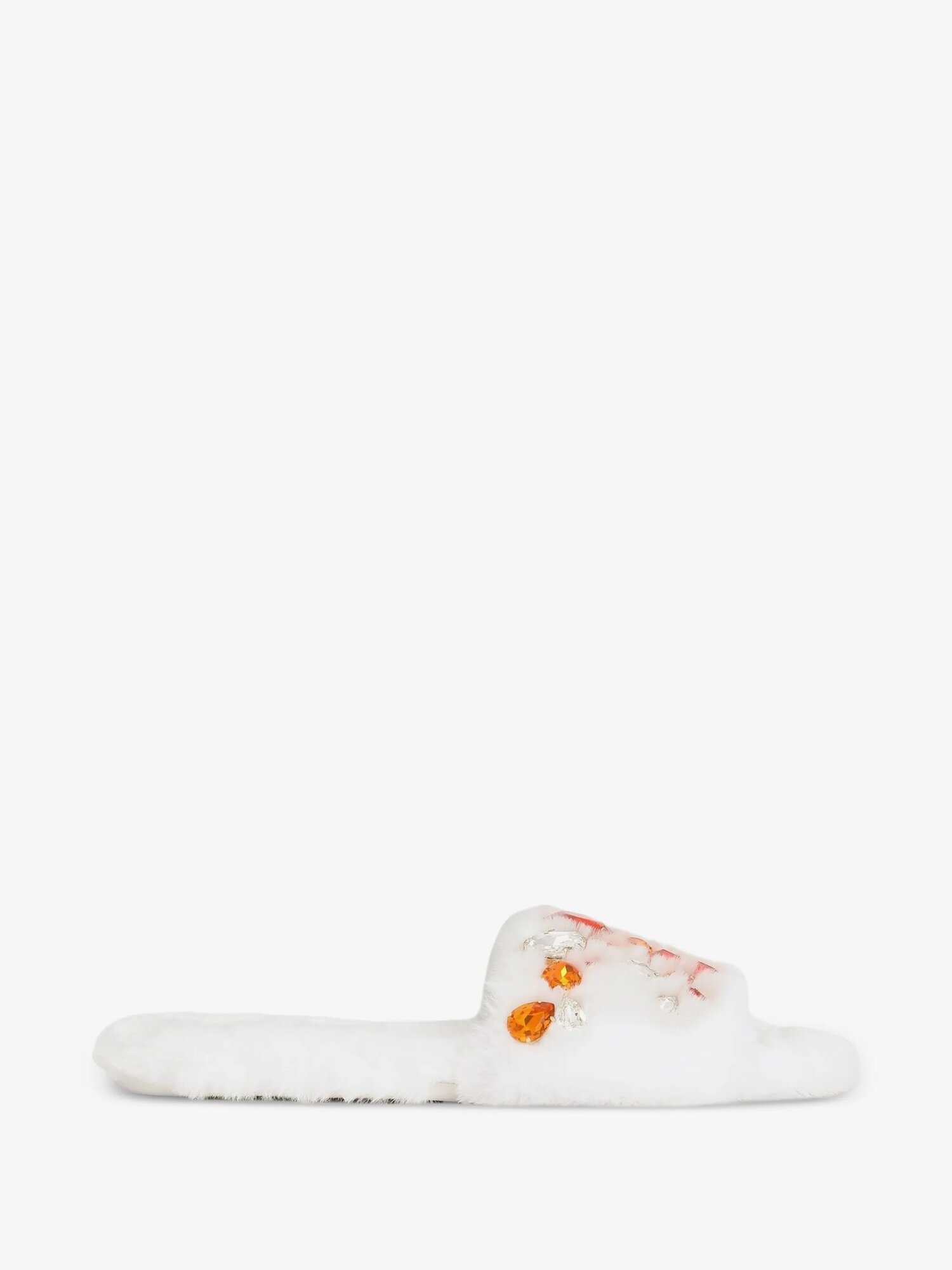 Шлёпанцы Flat faux-fur slippers