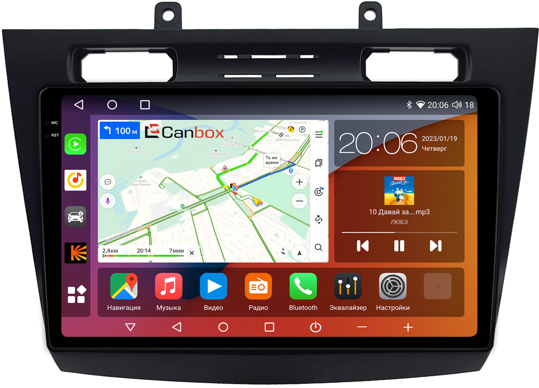 Штатная магнитола Ford Transit Connect 2009-2013 (черная) Canbox EVO 2K 5830-10-1525 Android 14 (4G-SIM, 12/256, DSP, QLed, AI, 360)