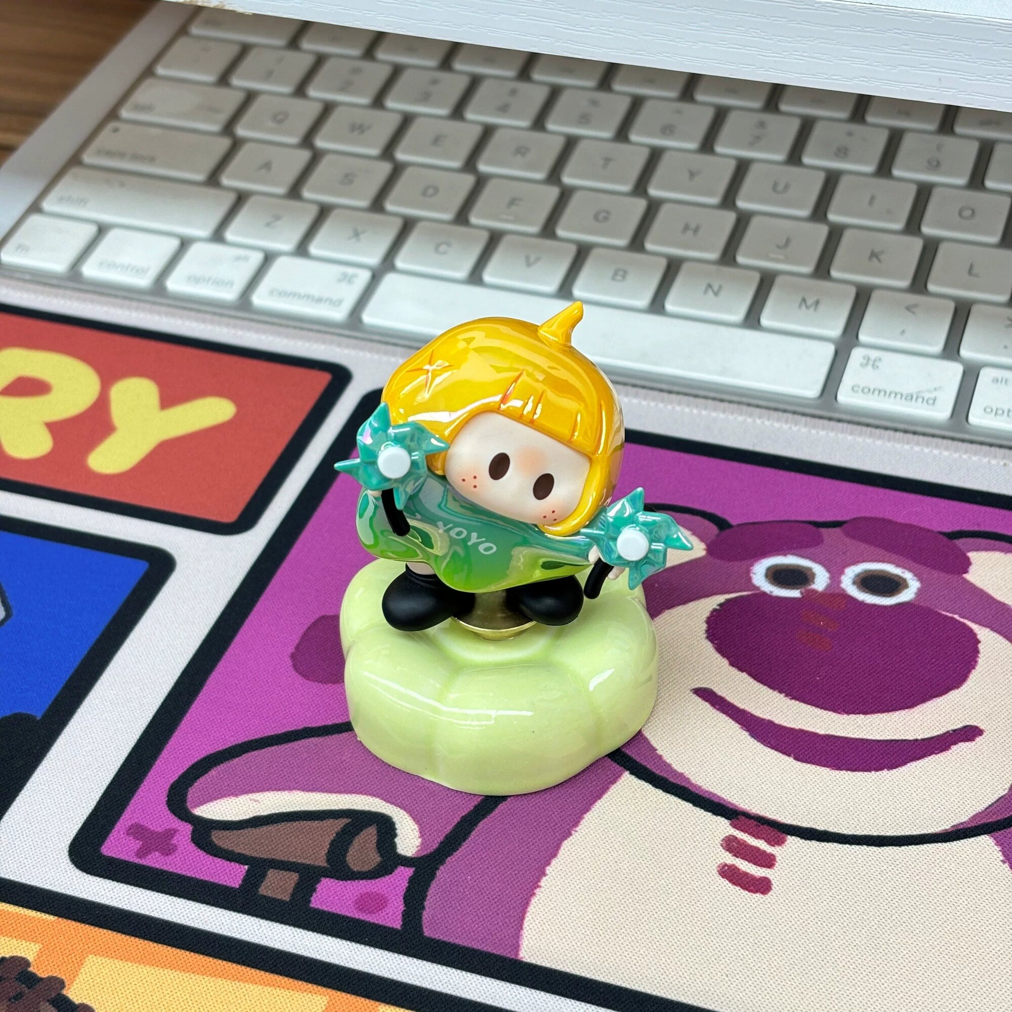 Подходит для фигурок MINISO Yoyo в слепых коробках, керамическая вращающаяся подставка, настольное украшение для снятия