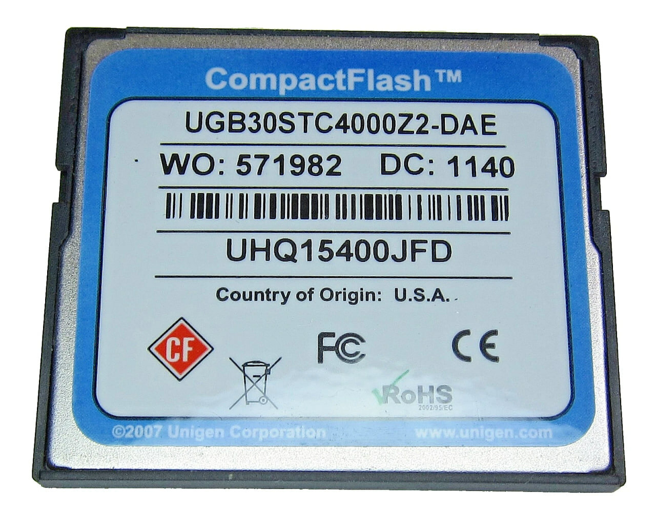 Флэш карта Cisco MEM-CF-4GB — фото 1