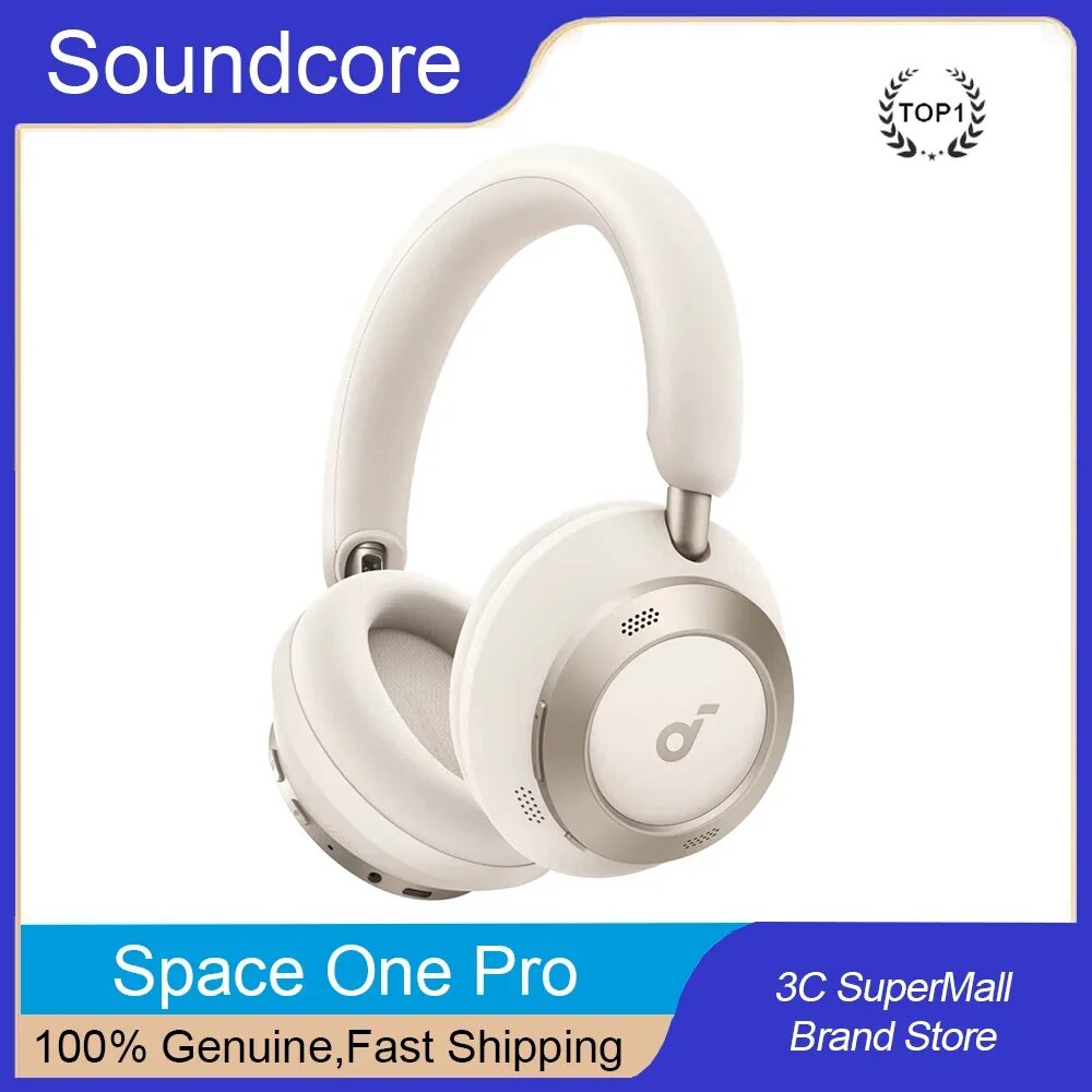 Anker Soundcore Space One Pro беспроводные наушники Белый, White