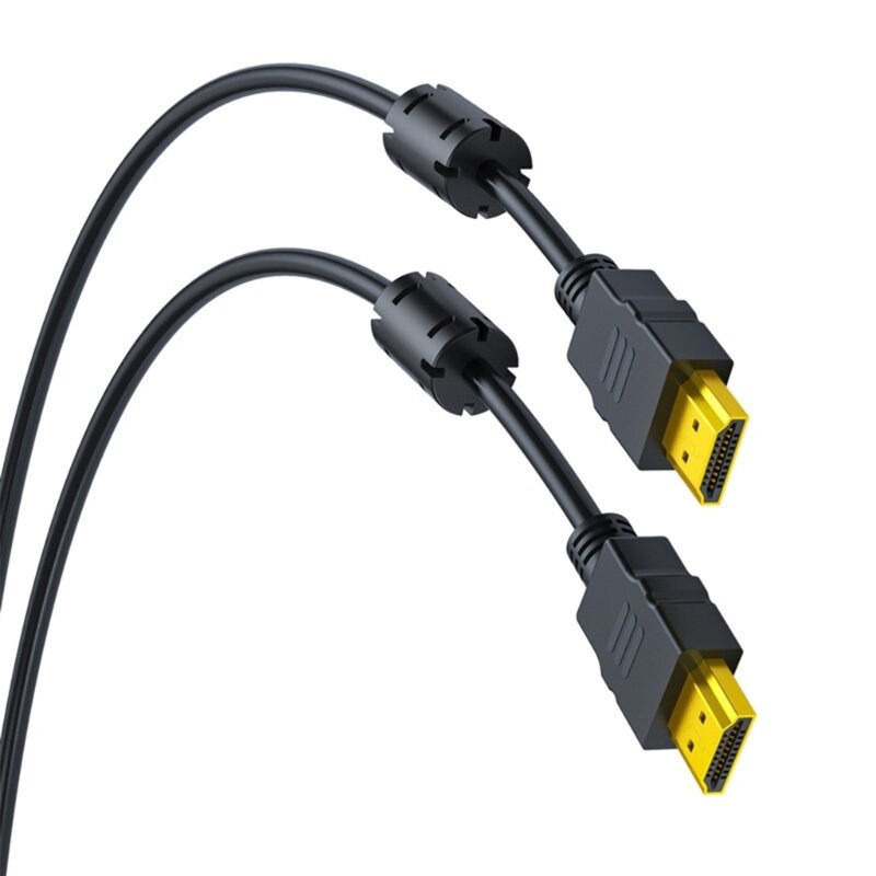 Кабель HDMI с магнитным кольцом hdmi двухслойный экранированный кабель hdmi HD-2 м