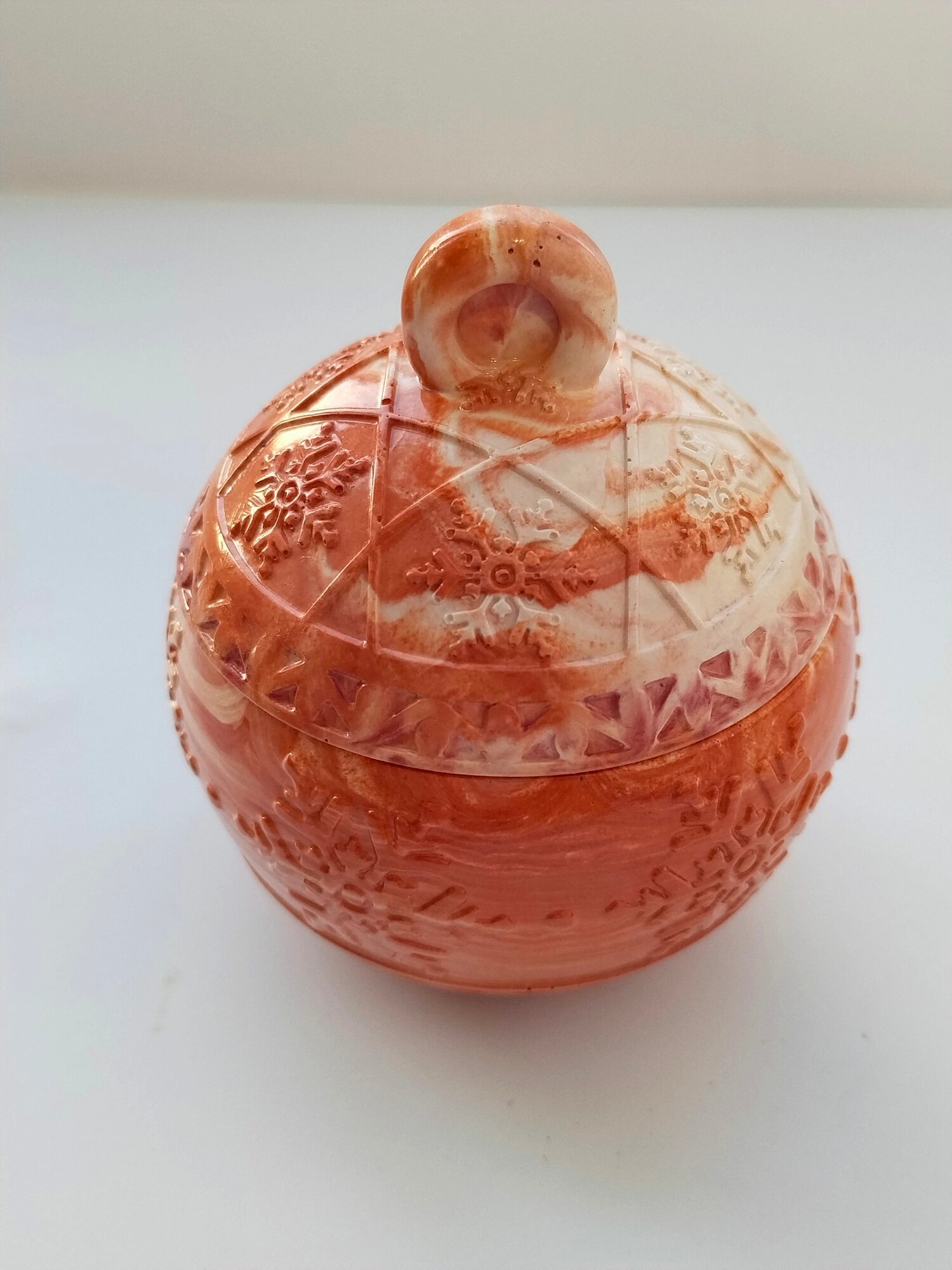 Шкатулка из гипса, ручная работа