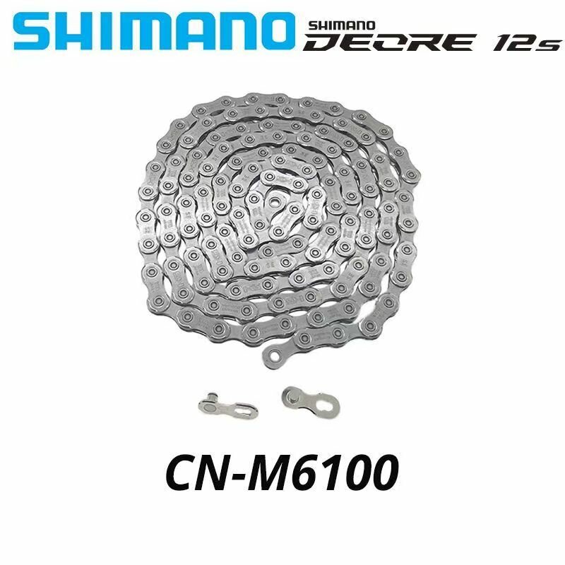 Цепь для велосипеда Shimano Deore CN-M6100, 12 скоростей, 112 звеньев, соединительный пин в комплекте, OEM